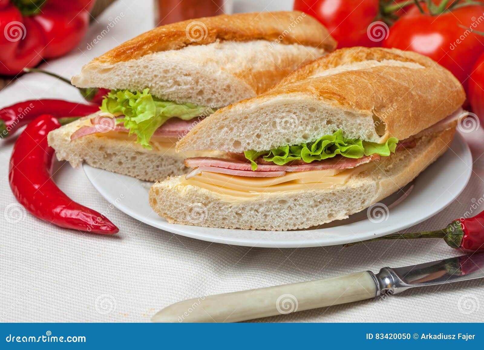 Italian panini sandwich. stock photo. Image of organic - 83420050