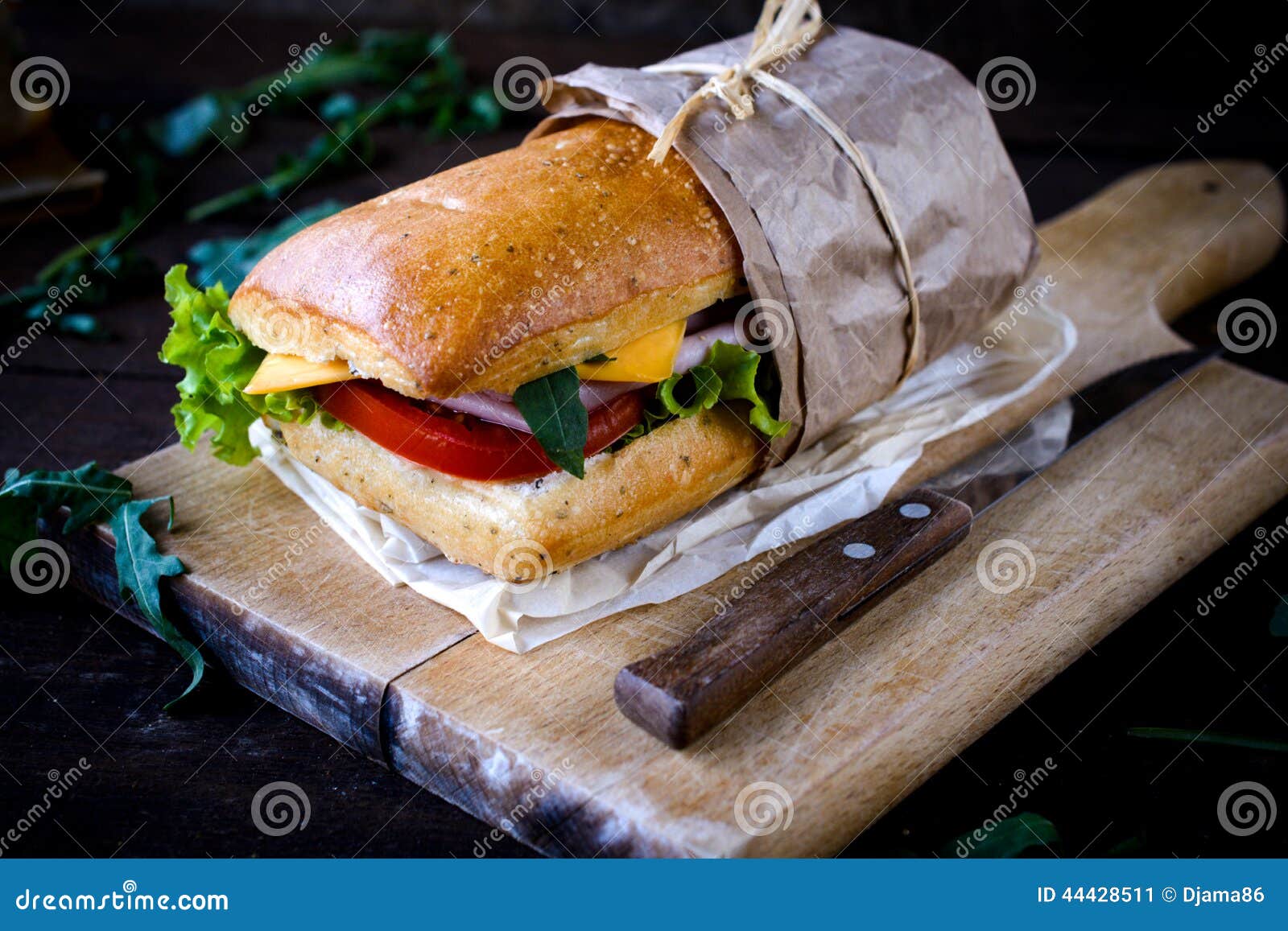 Italian panini sandwich stock image. Image of sandwich - 44428511