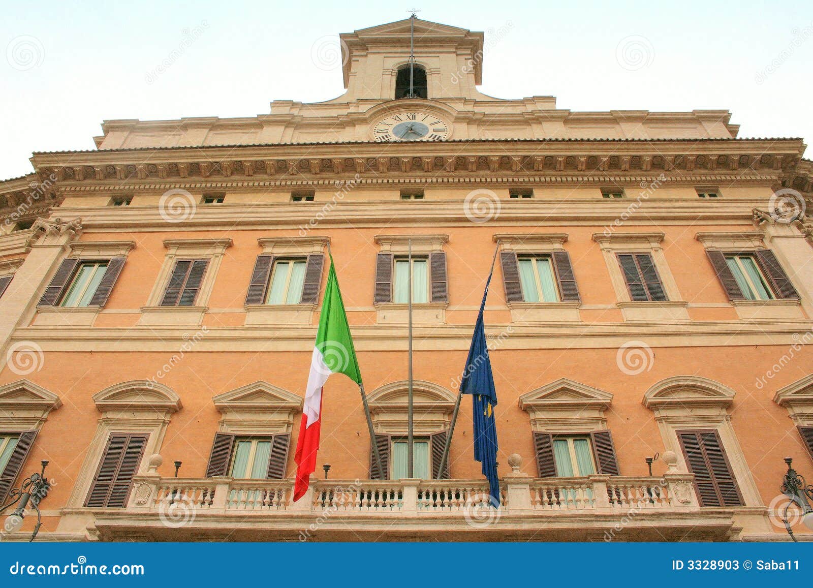 Italian Parliament Building Stock Image - Image of government, numerals ...