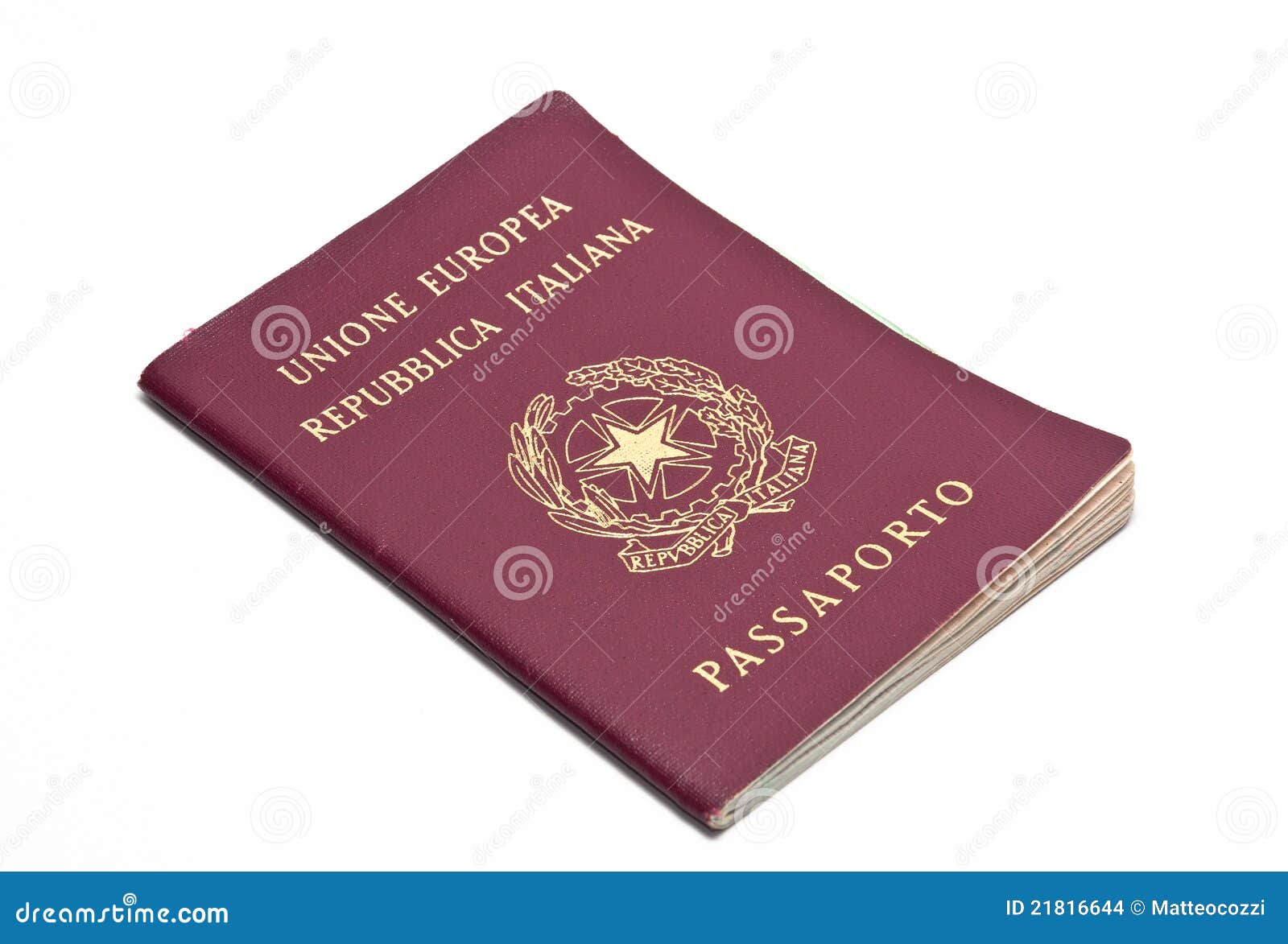 Italian passport stock photo. Image of travel, isolated - 21816644