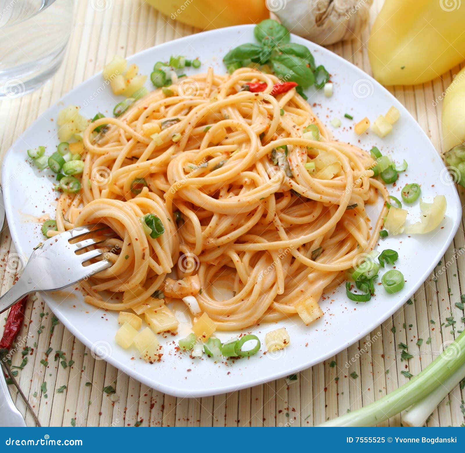 Italian pasta stock image. Image of spaghetti, fresh, lunch - 7555525