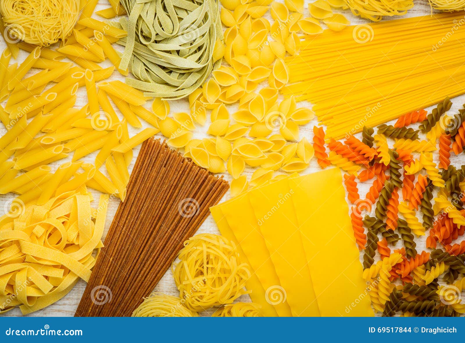 Italian Pasta Background stock photo. Image of penne - 69517844