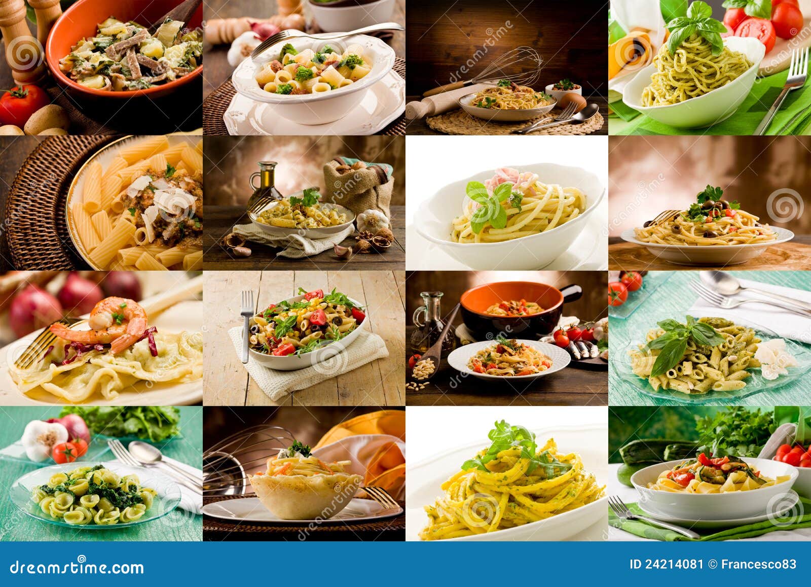 Italian Pasta Collage stock image. Image of saffron, postcard - 24214081