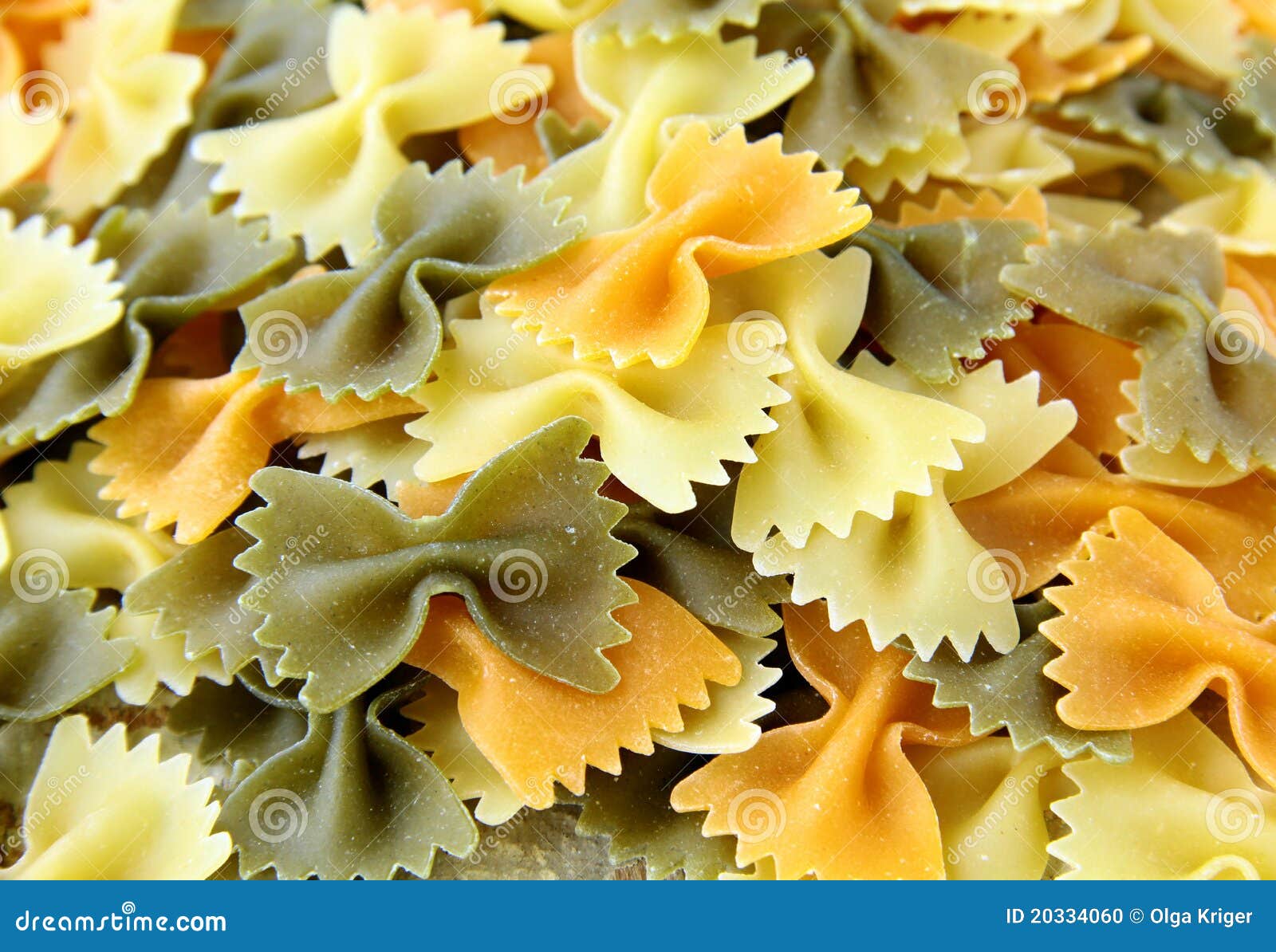 Italian pasta farfalle stock photo. Image of full, multicolored - 20334060