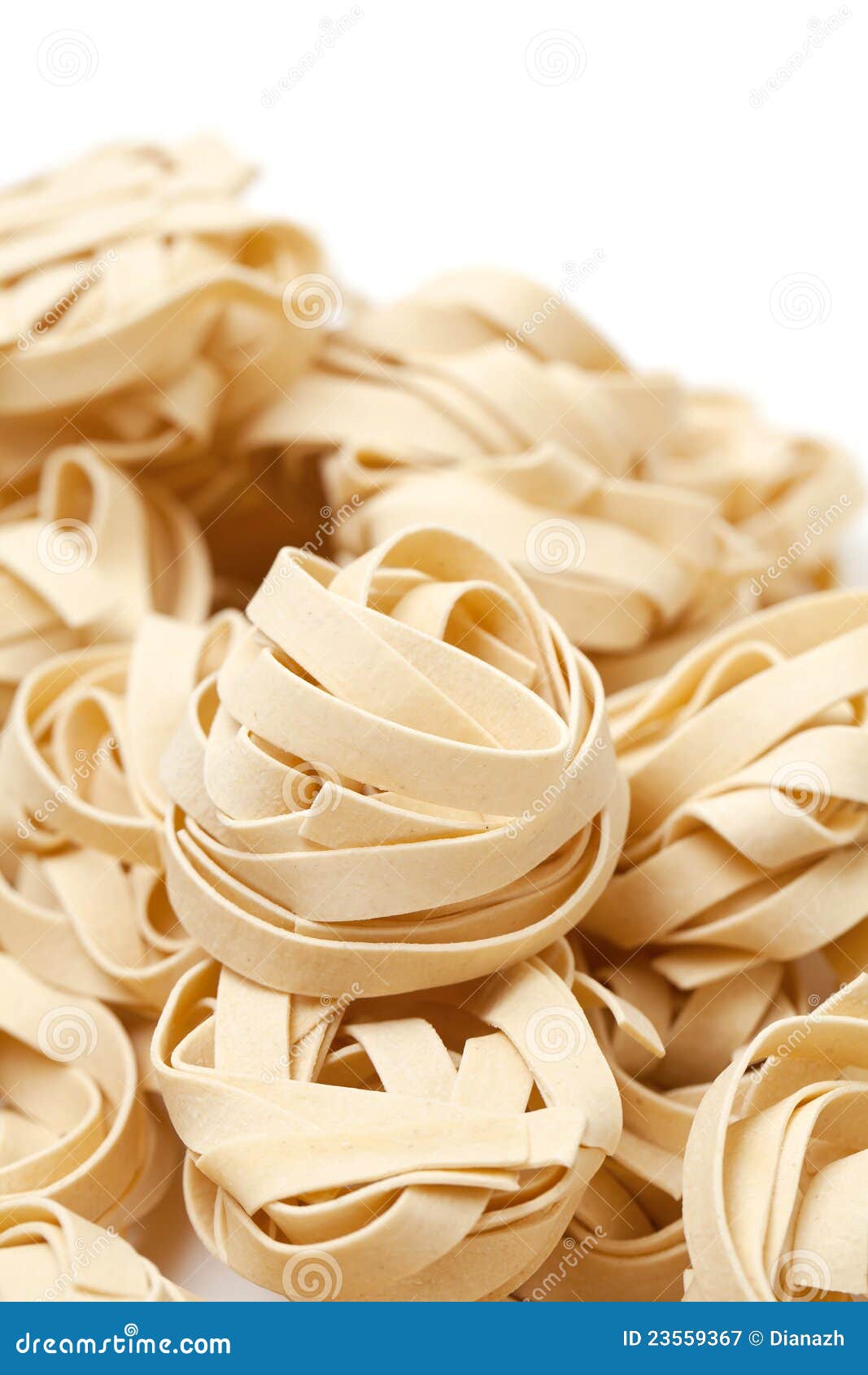 Italian pasta fettuccini stock image. Image of collection - 23559367
