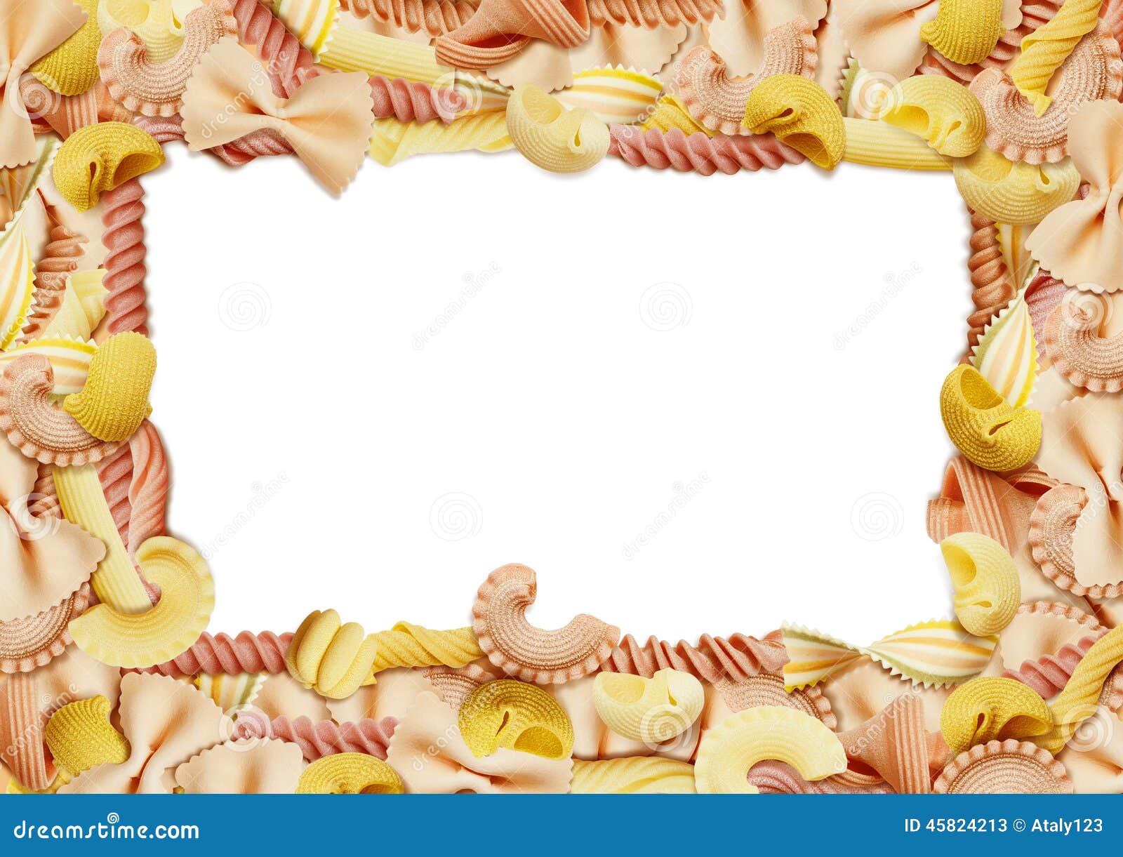Italian pasta frame stock image. Image of fresh, dried - 45824213