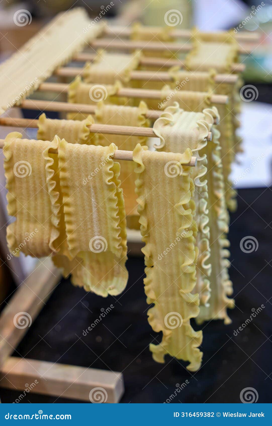 Italian Pasta Made Using a Pasta Machine According To a Traditional ...