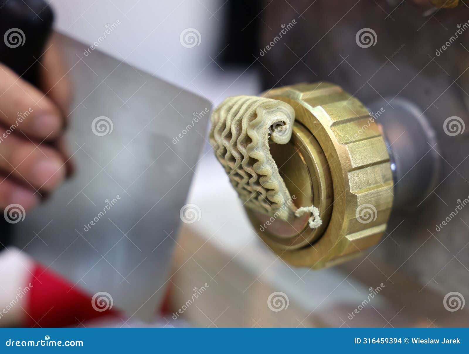 Italian Pasta Made Using a Pasta Machine According To a Traditional ...