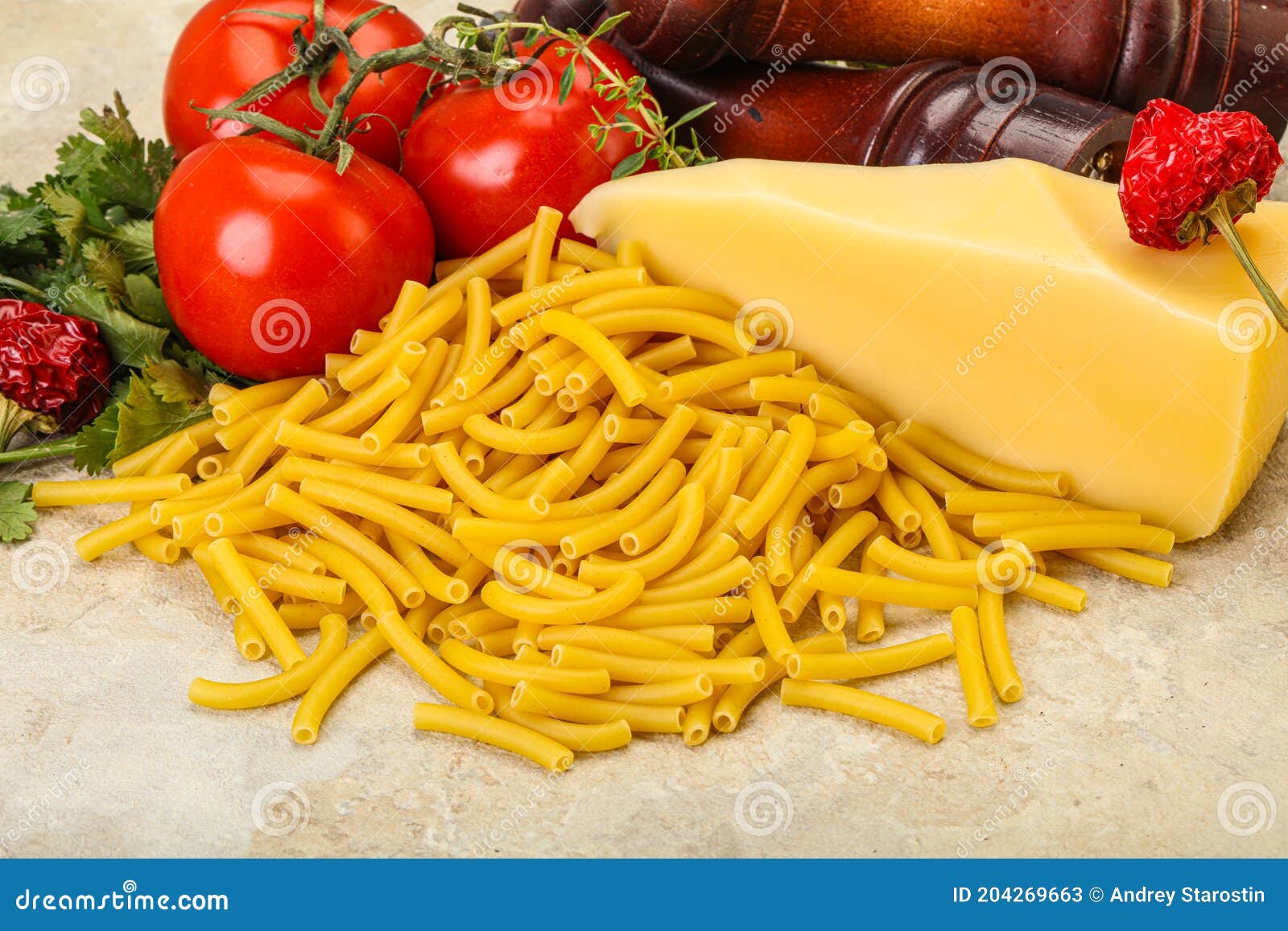 Italian Pasta Raw Maccheroni for Cooking Stock Image - Image of closeup ...