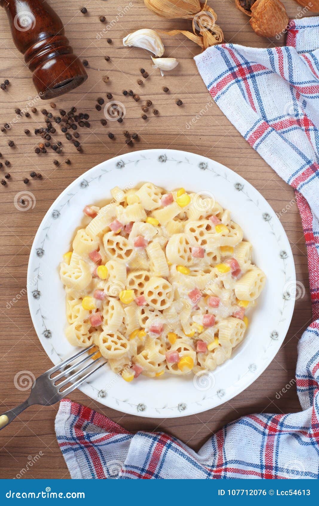 Italian pasta rotelle stock photo. Image of diet, italian - 107712076
