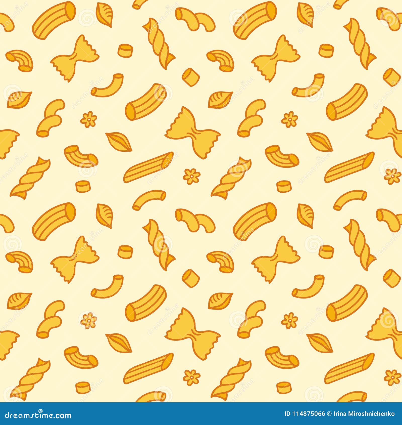 Seamless pasta pattern stock vector. Illustration of food - 114875066