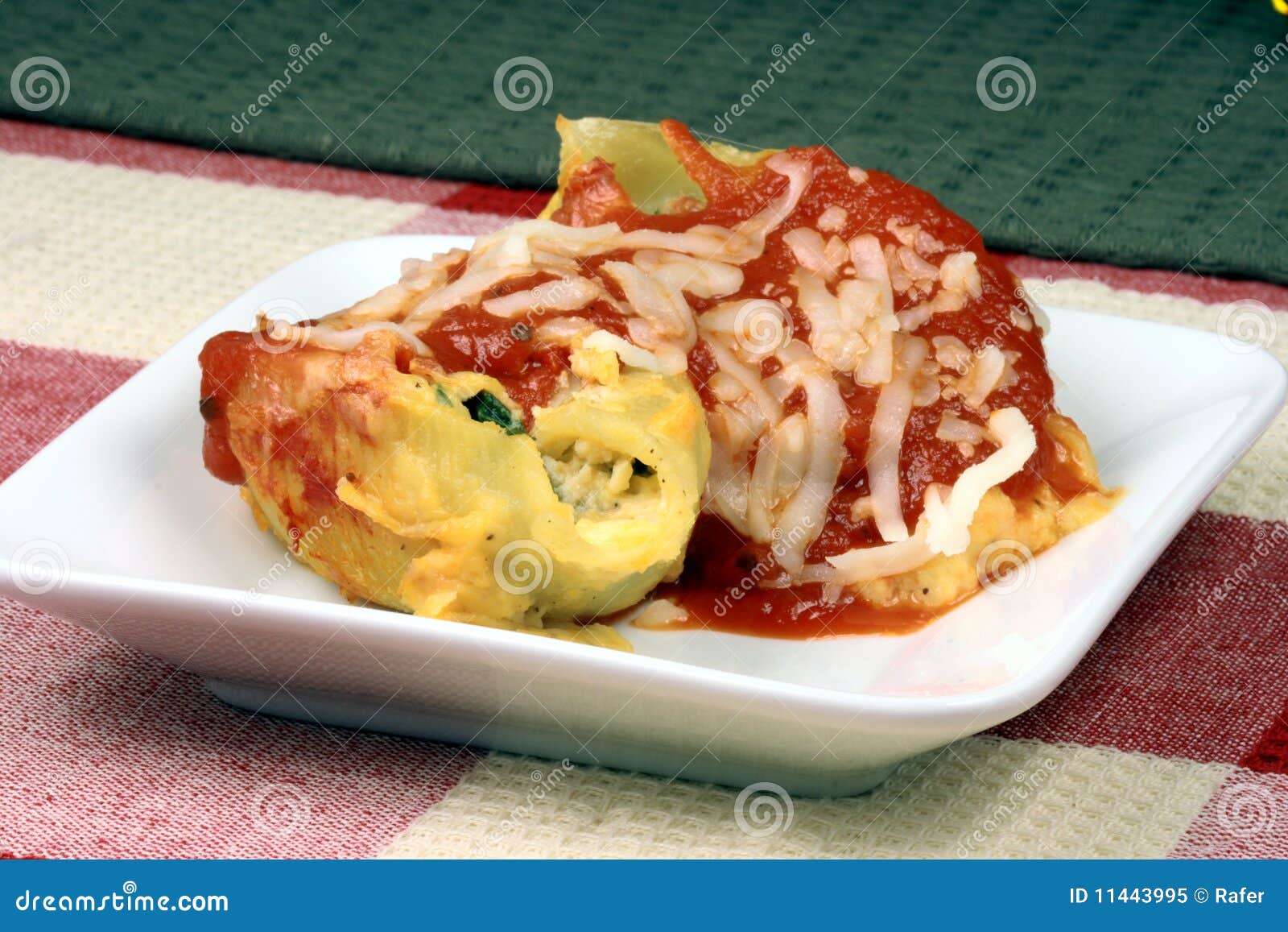 Italian pasta shell rolls stock image. Image of cooking - 11443995