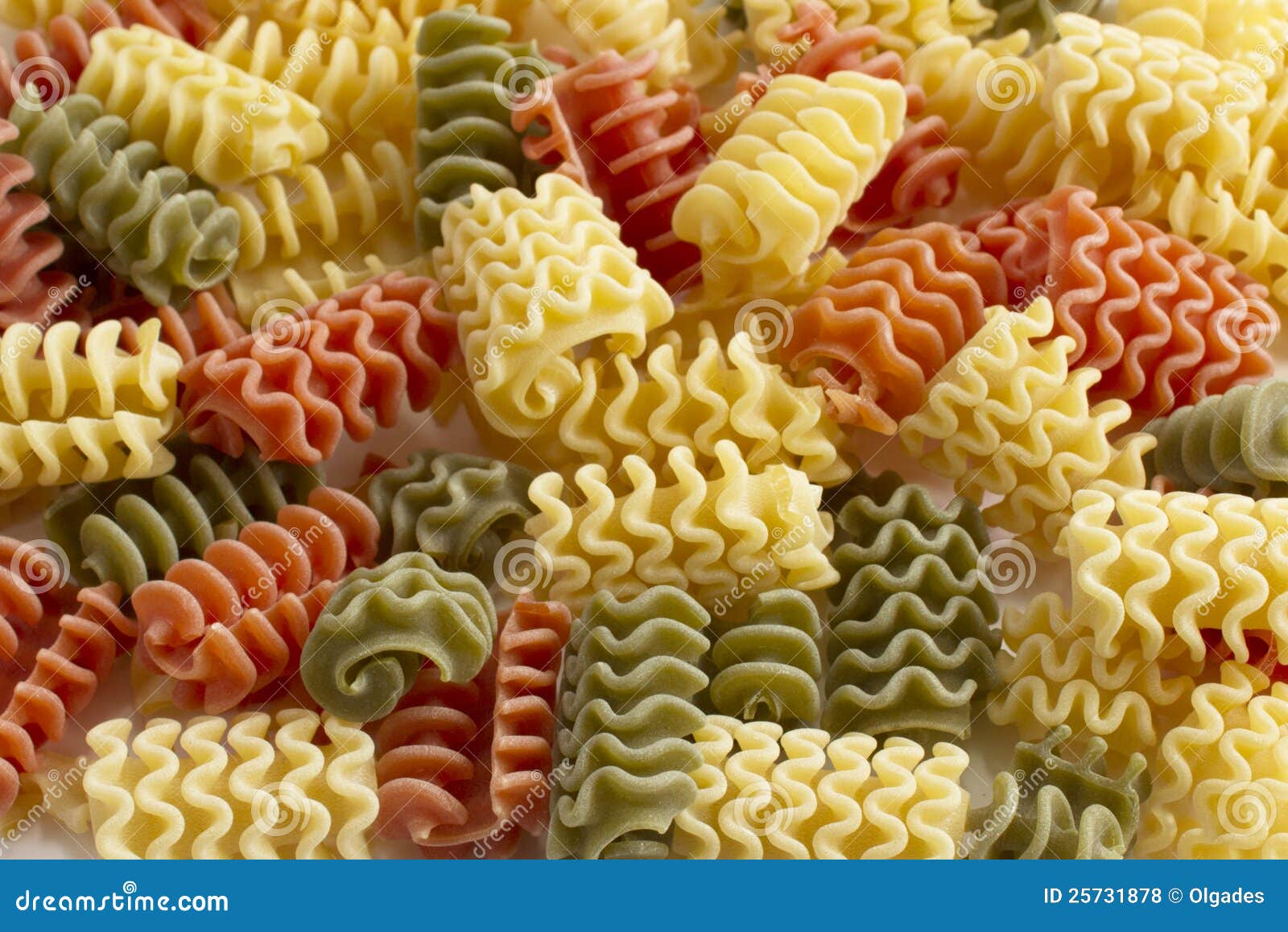 Italian Pasta of Spiral Shaped on White Stock Photo - Image of dieting ...