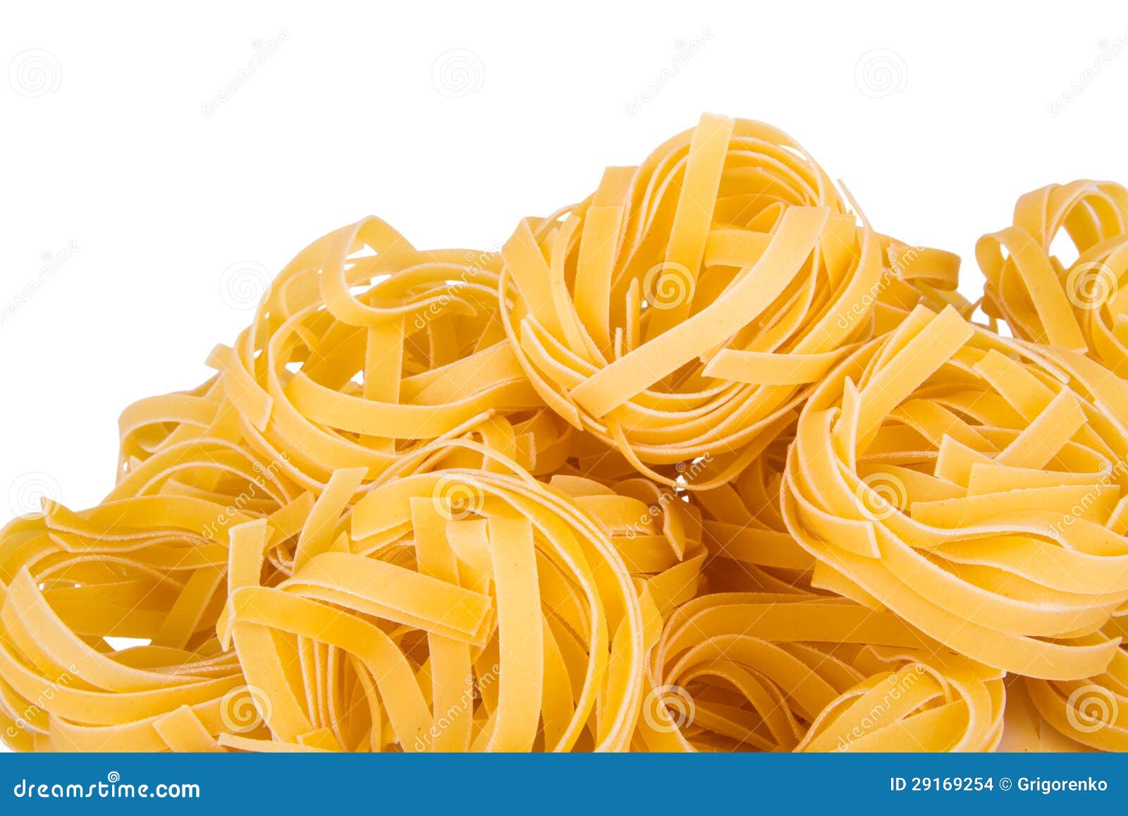 Italian pasta: tagliatelle stock photo. Image of curve - 29169254