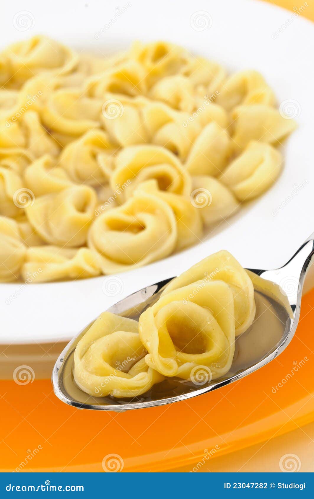 Italian Pasta ,tortellini in Broth Stock Photo - Image of cuisine ...