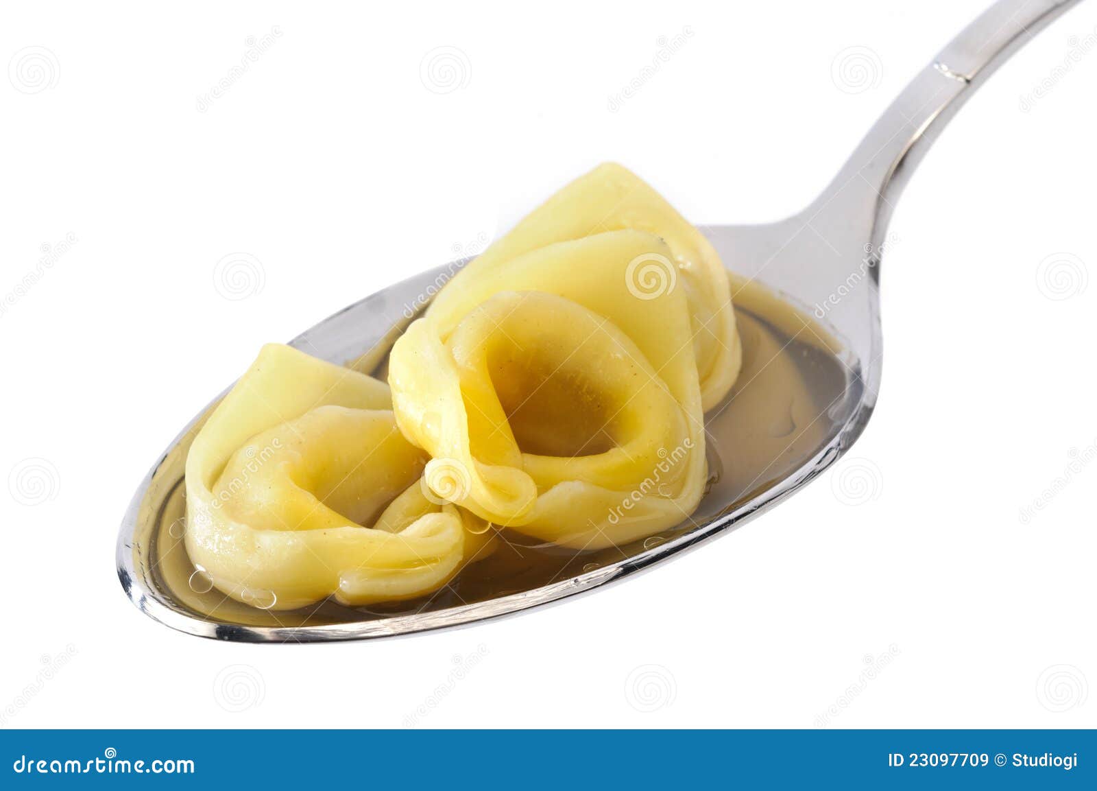 Italian Pasta, Tortellini on the Spoon Stock Image - Image of pasta ...