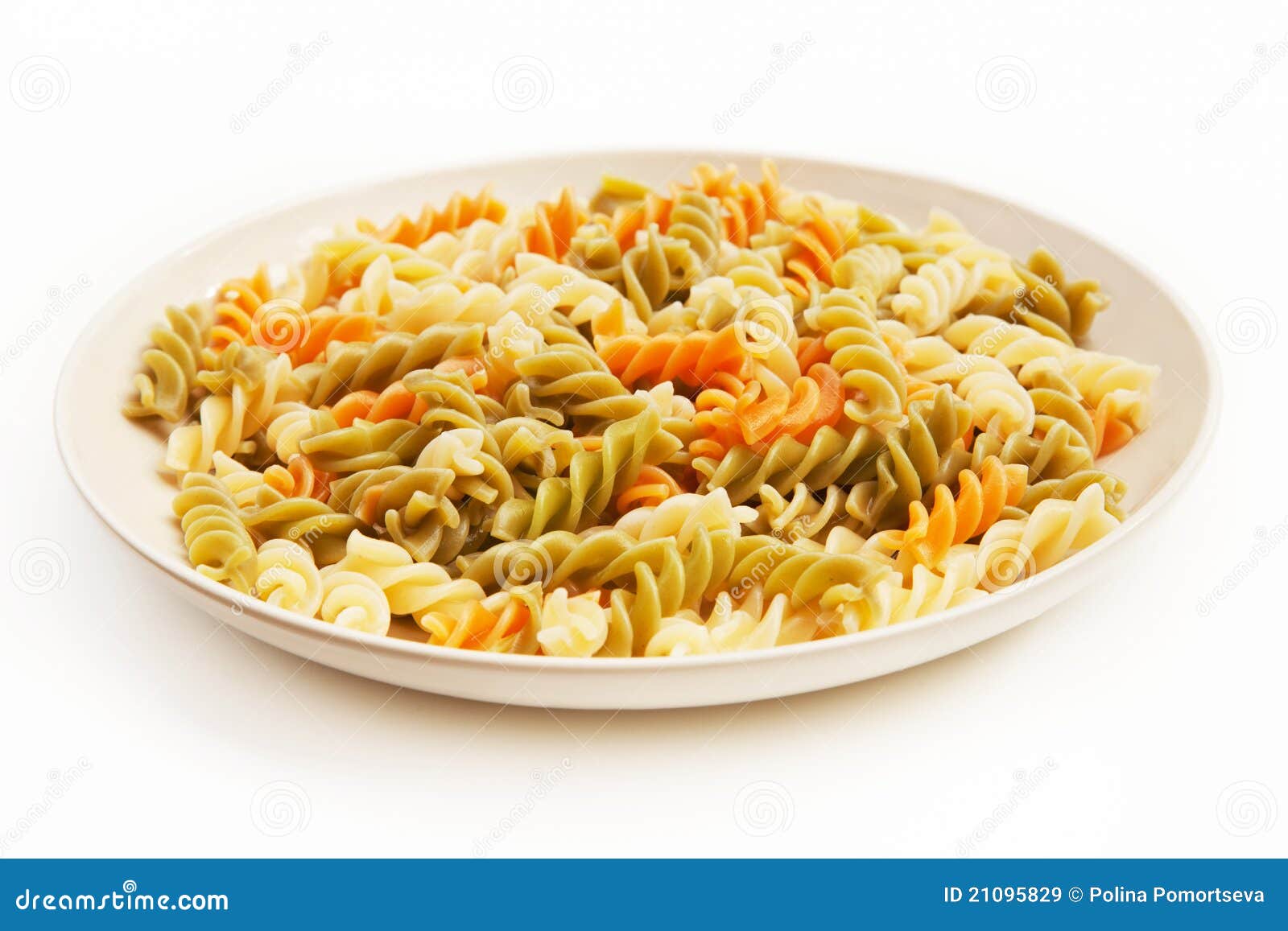 Italian Pasta on White Plate Stock Image - Image of calorie ...