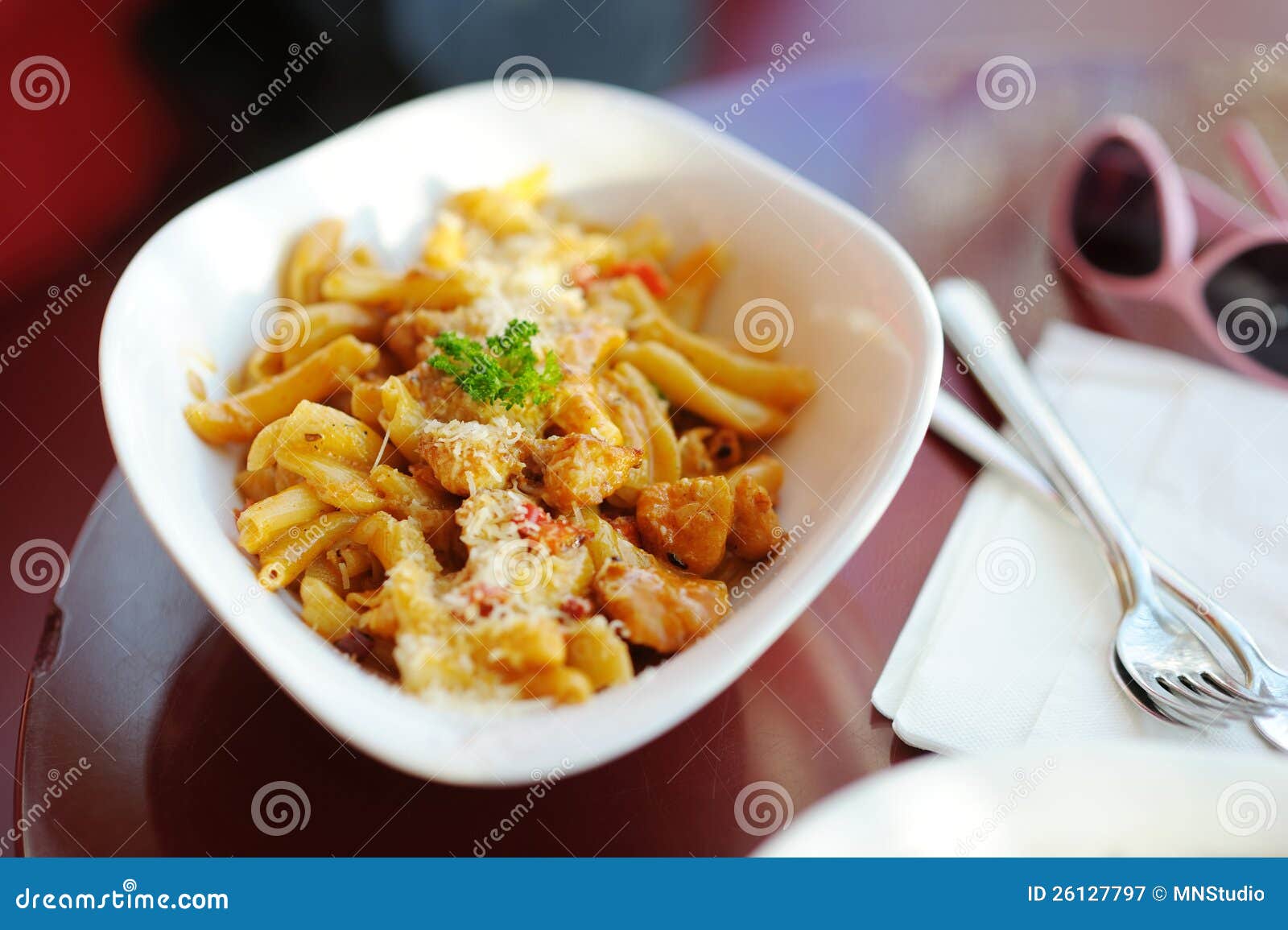 Italian Pasta on White Plate Stock Image - Image of diet, dinner: 26127797