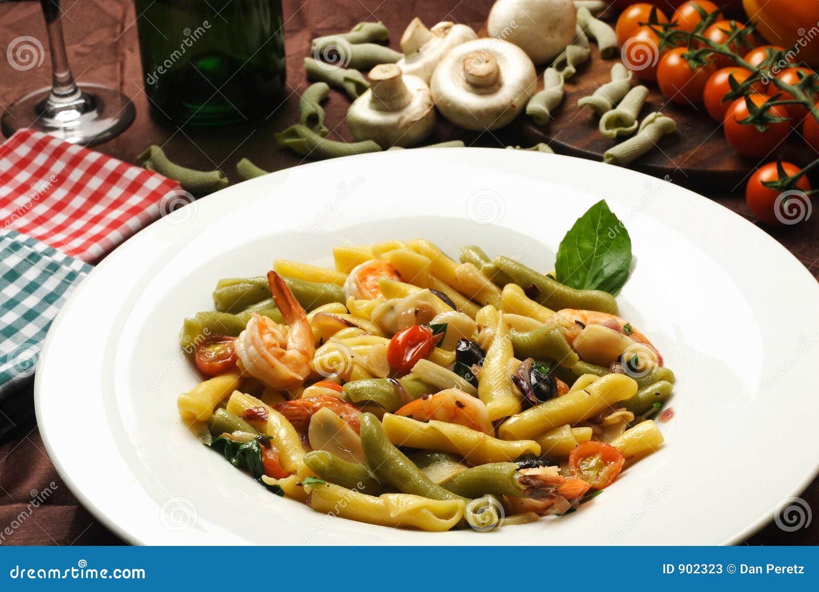 Italian patsa dinner stock image. Image of basil, chef - 902323