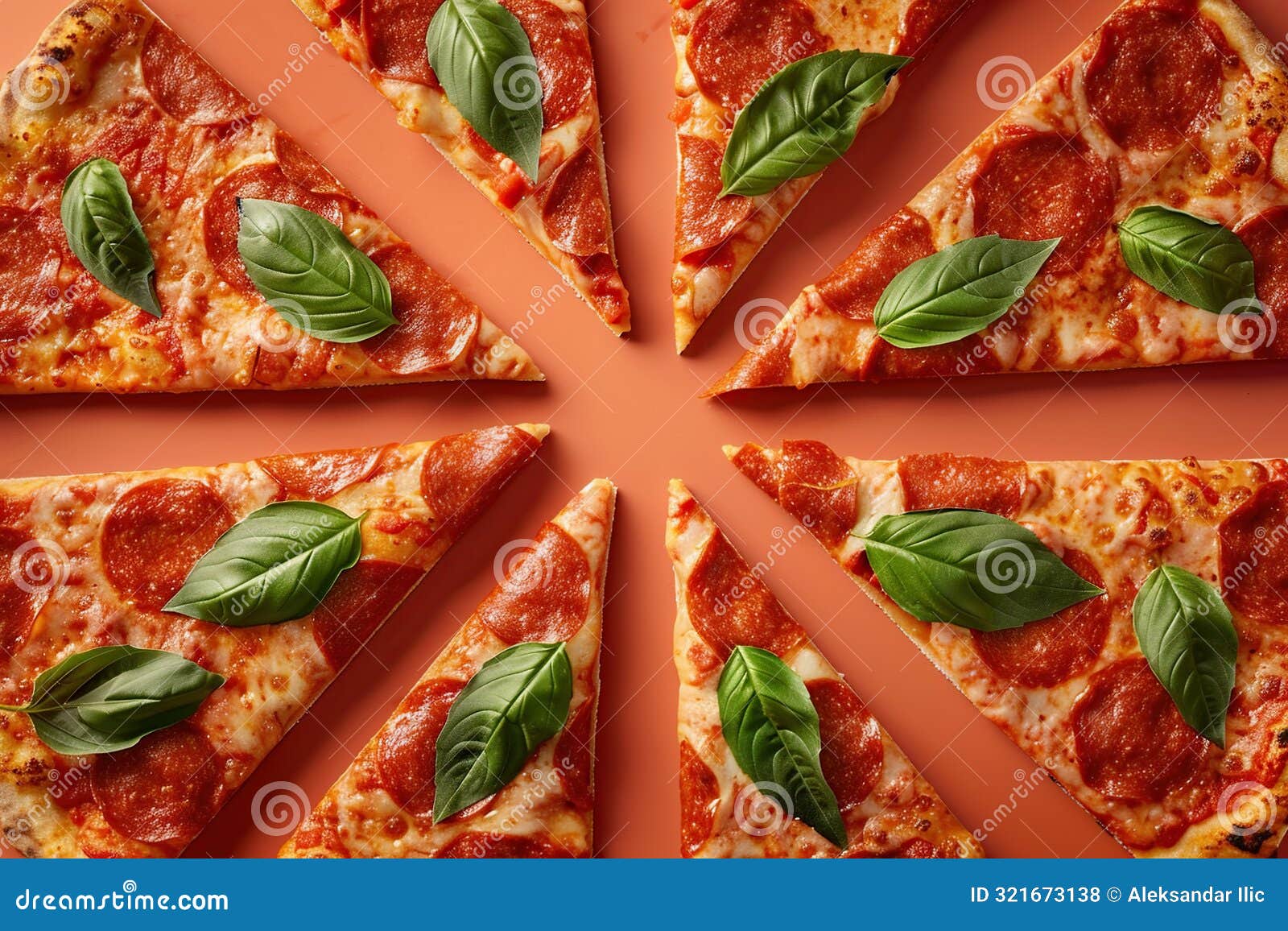Italian Pepperoni Pizza. Top View, Flatlay Composition. Generative Ai ...