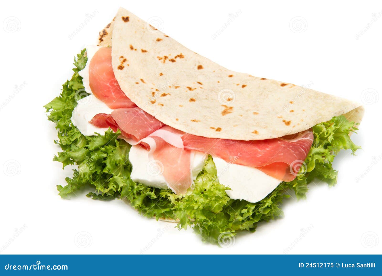 Italian piadina stock image. Image of tomato, italian - 24512175