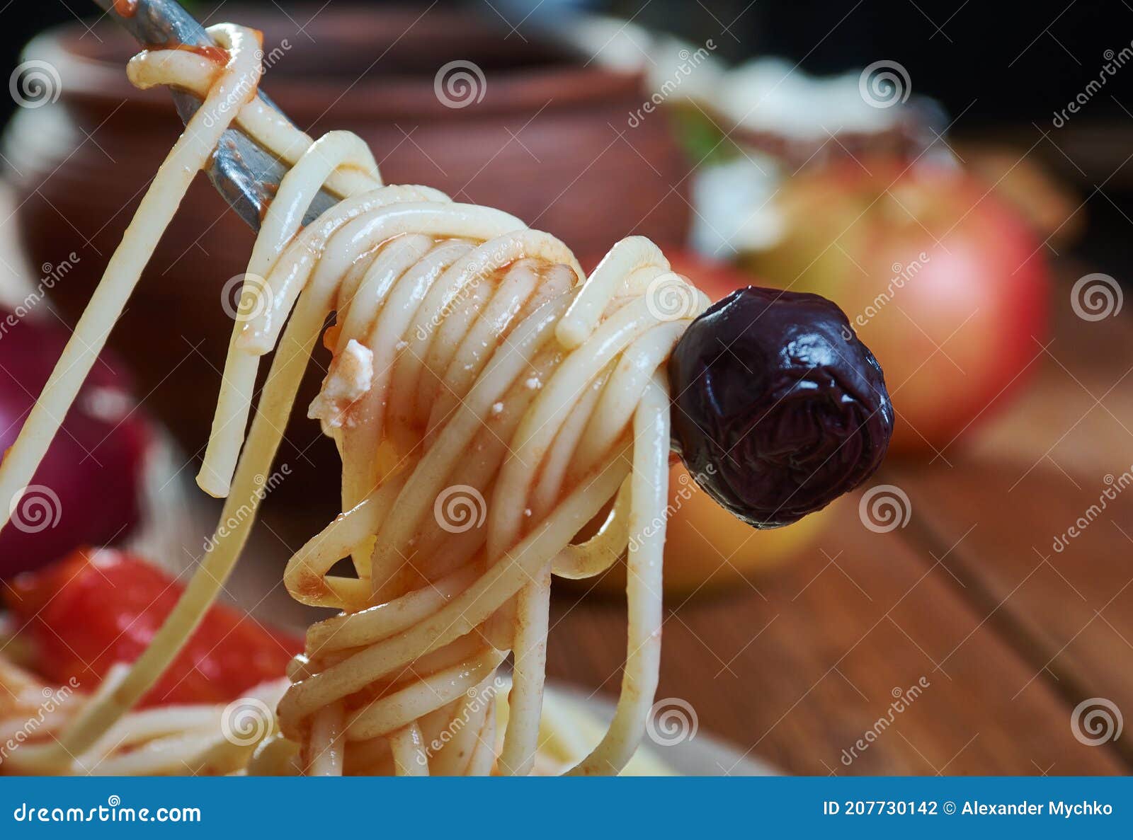 Italian Pilchard Puttanesca Stock Photo - Image of health, spaghetti ...