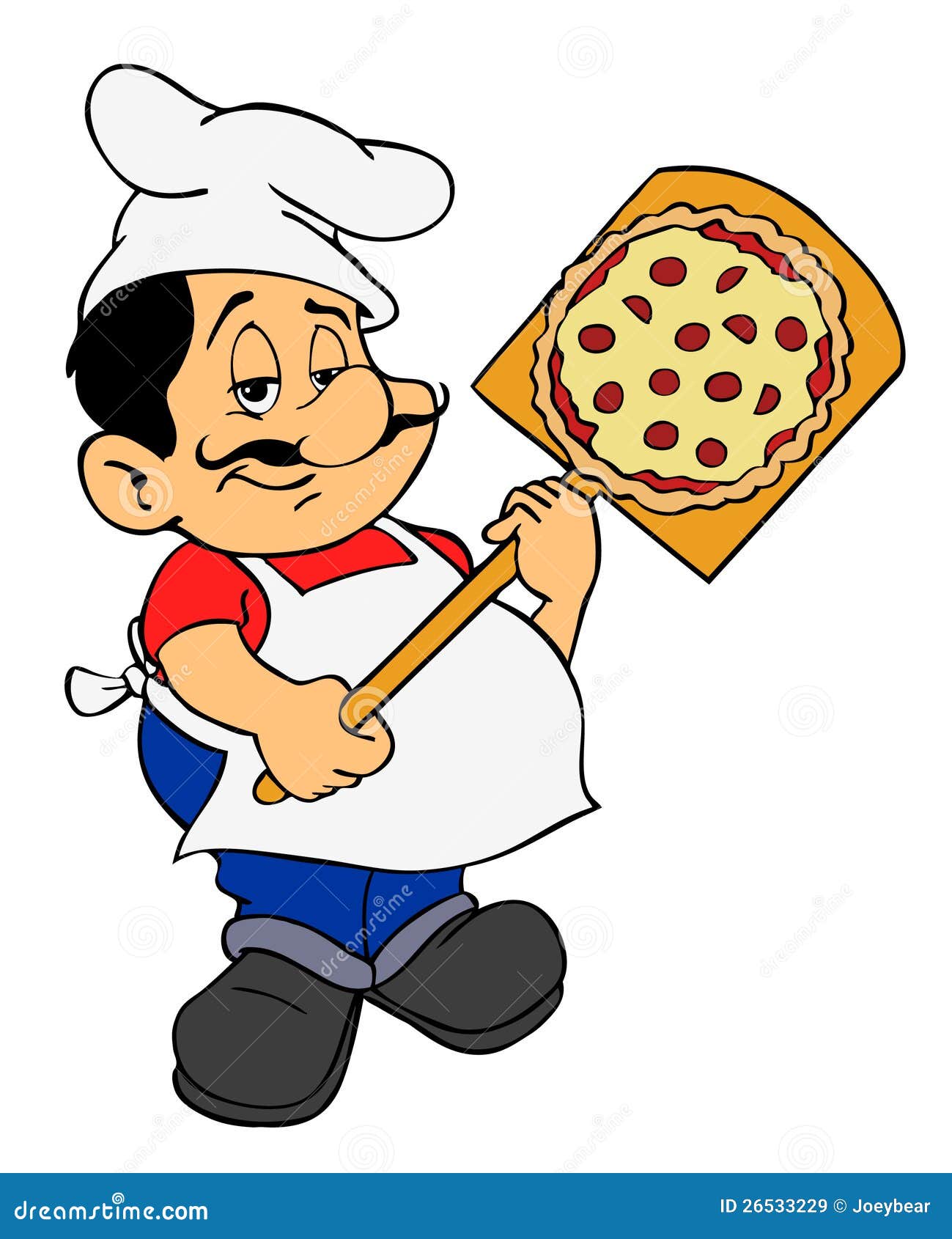 Cartoon Pizza Man