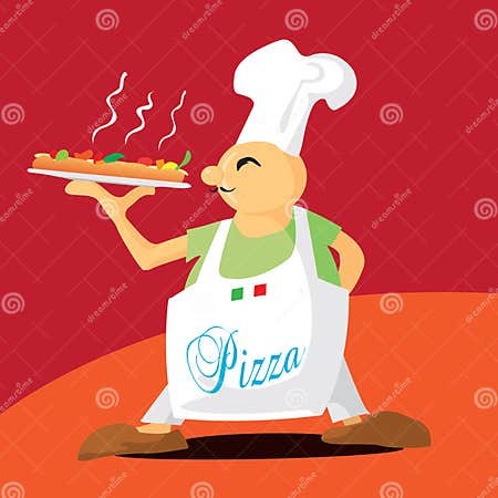 Italian pizza maker stock vector. Illustration of bake - 11582802