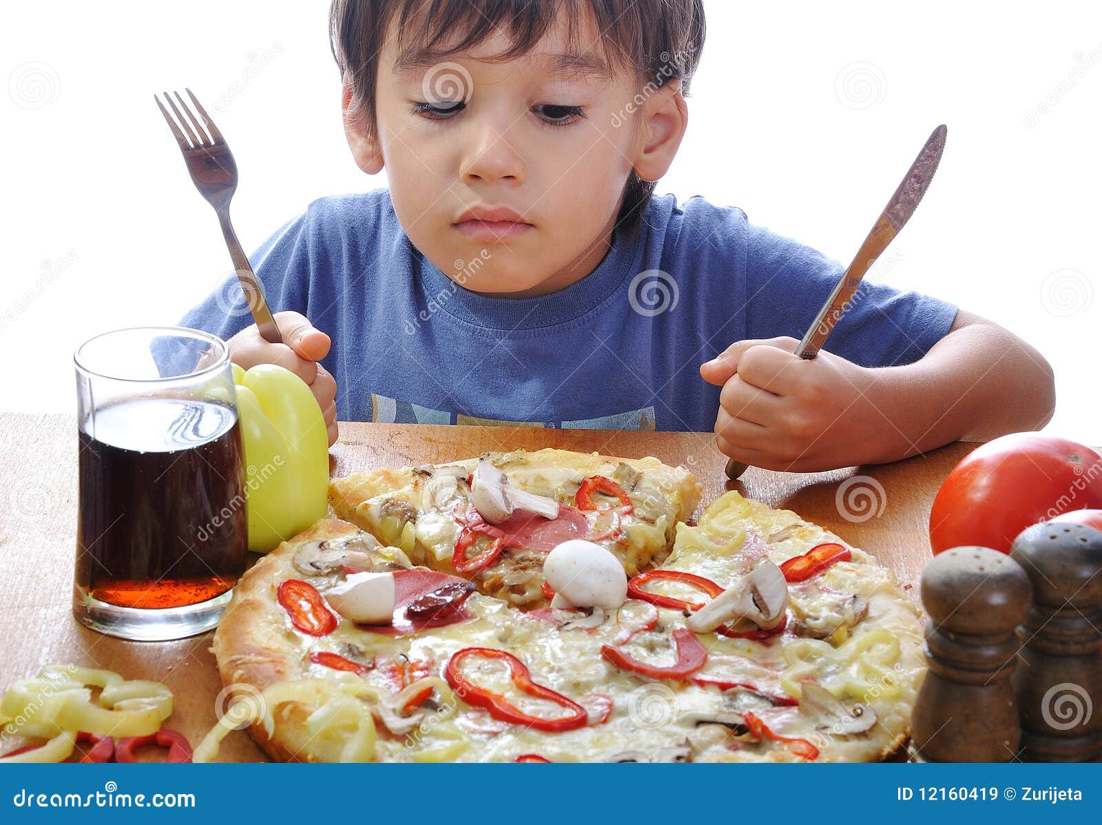 Italian Pizza with Many Colors Stock Image - Image of crust, dinner ...