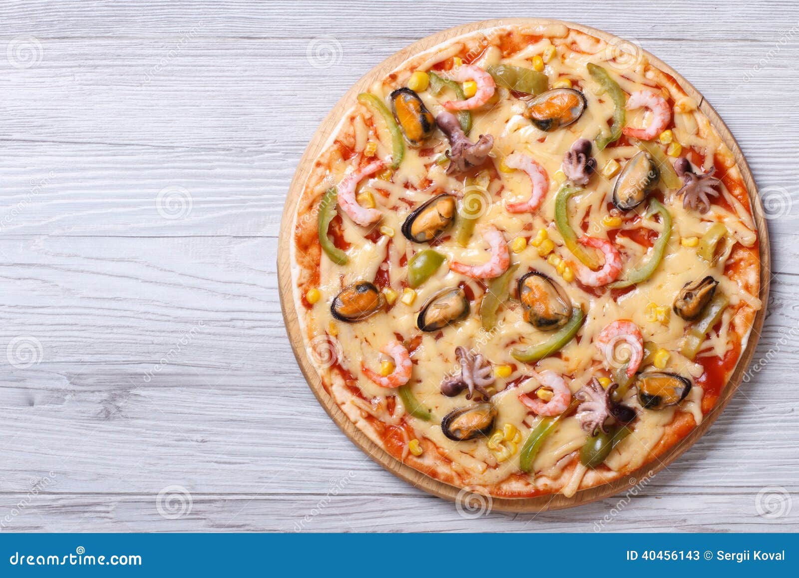 Pizza With Seafood And Cheese, Four Cheeses, Pepperoni, Meat, Margarita ...