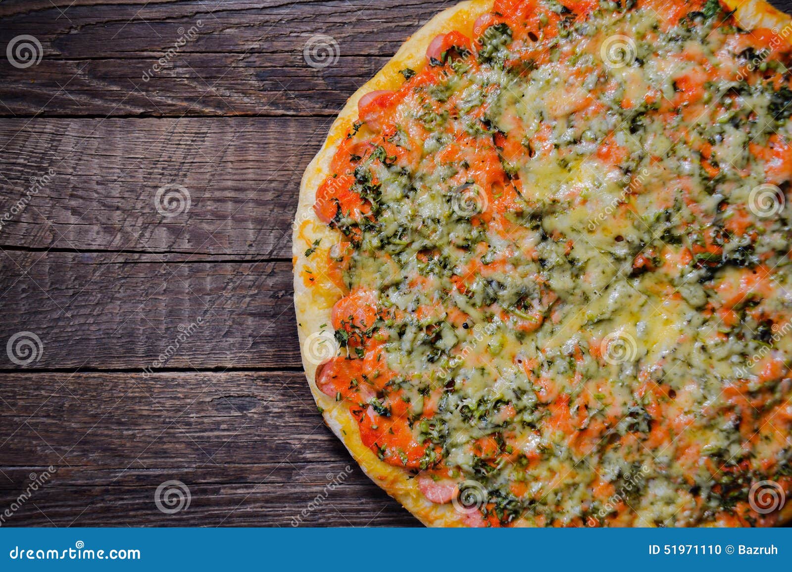 Italian Pizza on Wood Background Stock Photo - Image of table, pizza ...