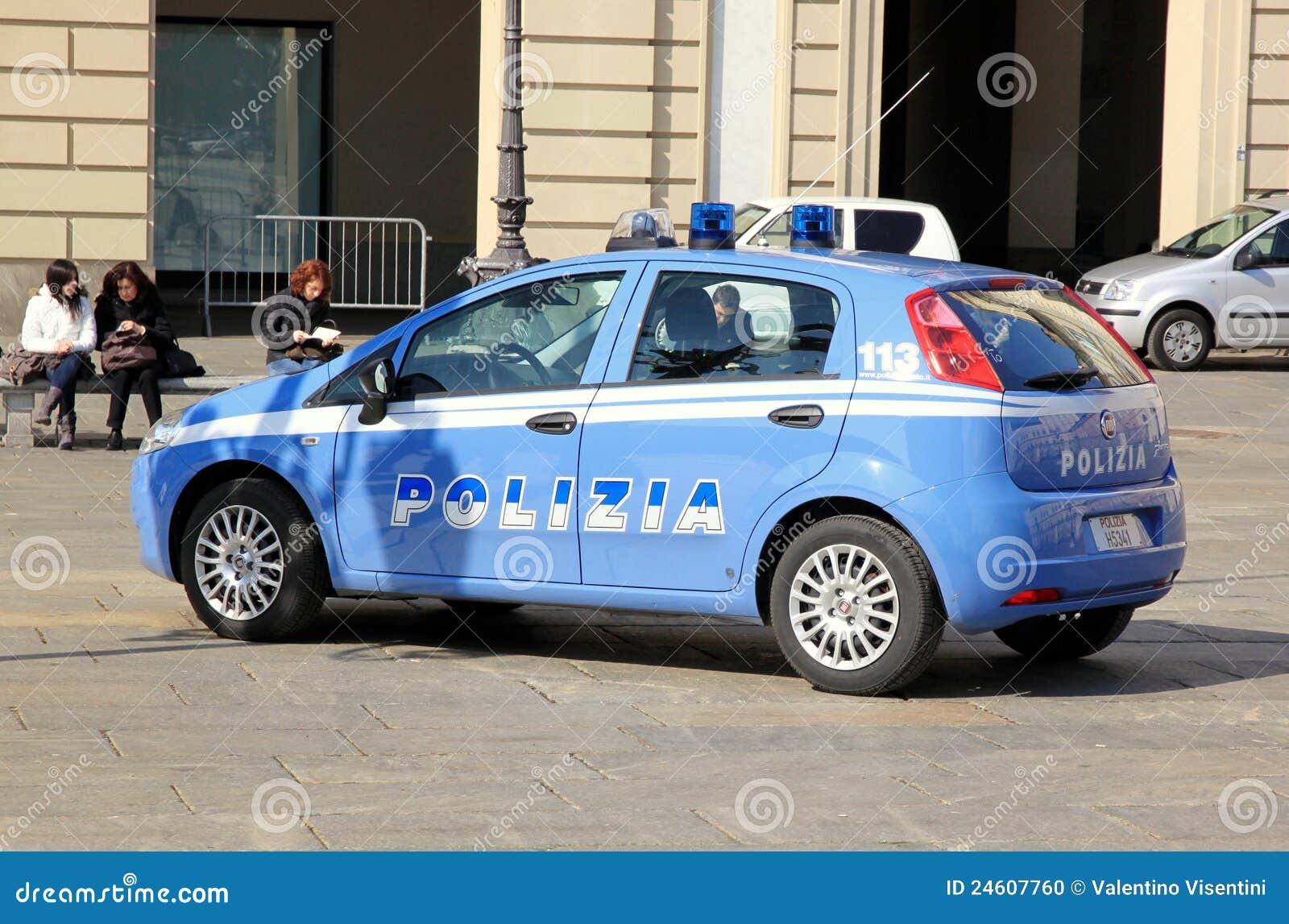 Italian Police Car editorial image. Image of male, parking - 24607760