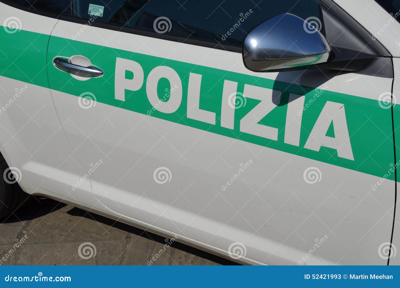 Italian Police car. stock image. Image of police, wing - 52421993