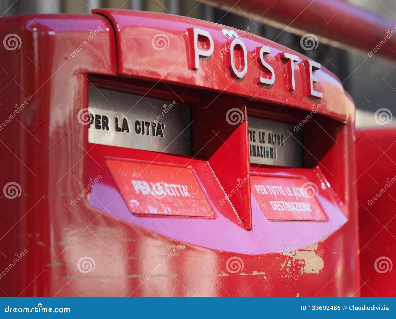 Italian Postbox (aka Mailbox, Letterbox or Dropbox Stock Photo - Image ...