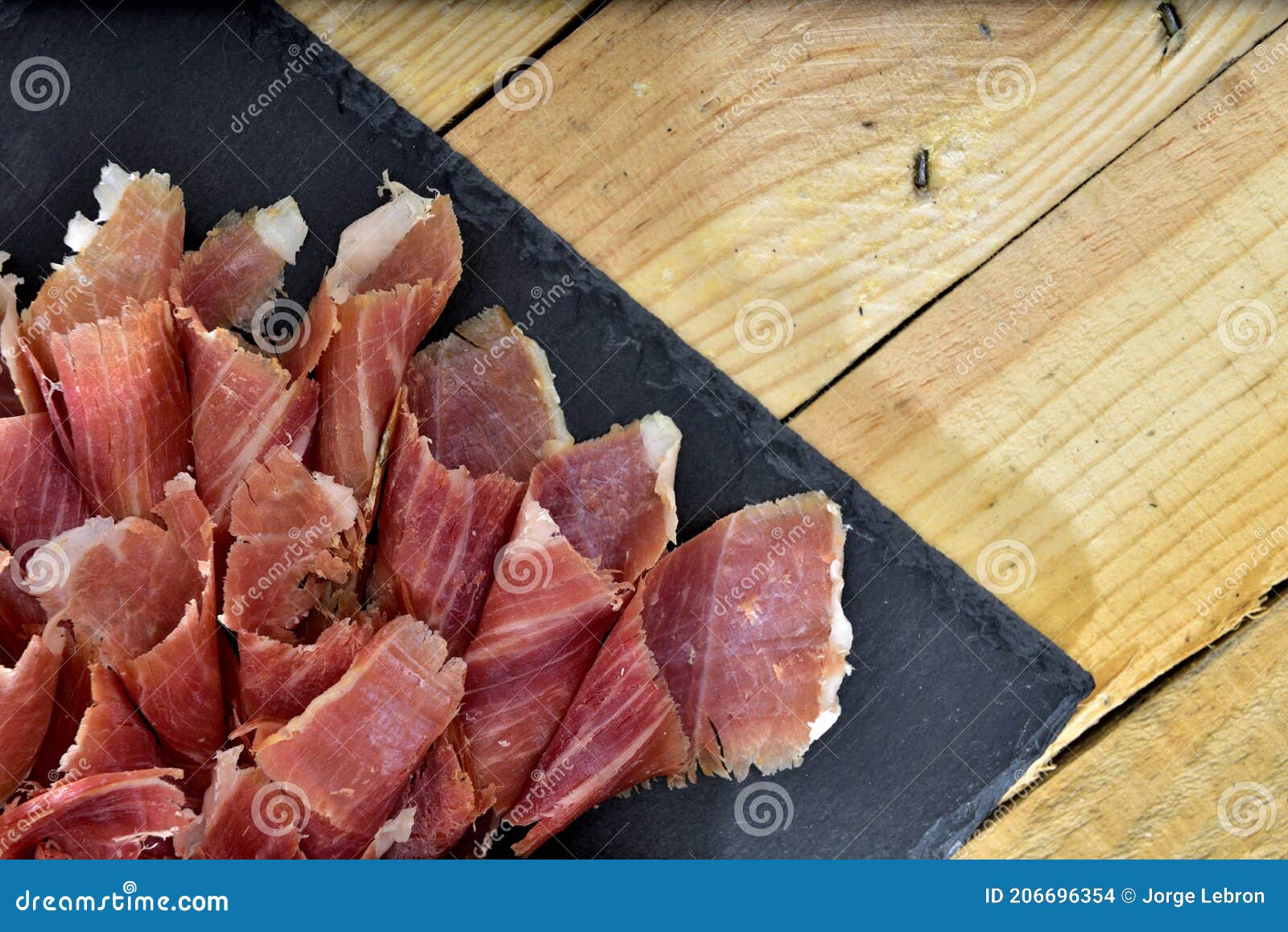 Italian Prosciutto Di Parma Ham Plater Stock Photo - Image of tapas ...