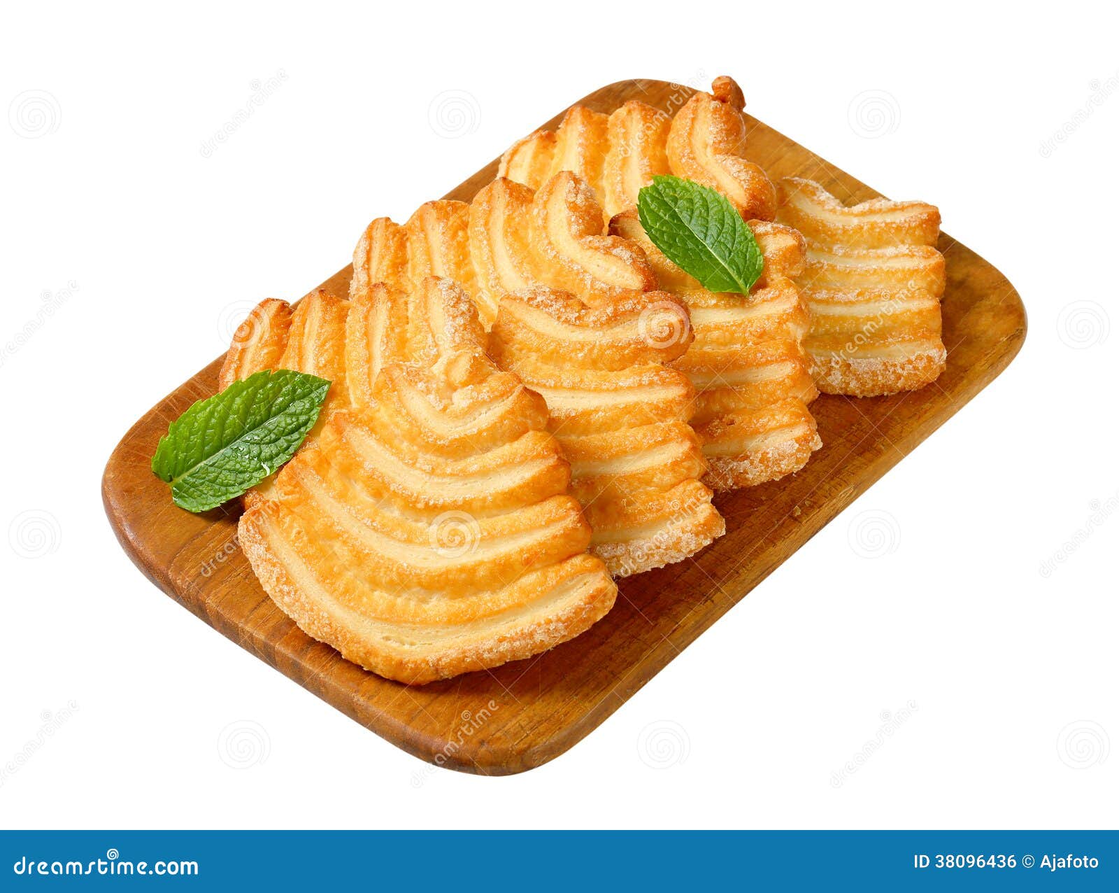 Italian Puff Pastry Palmine Pasta Sfoglia Closeup On The Plate ...