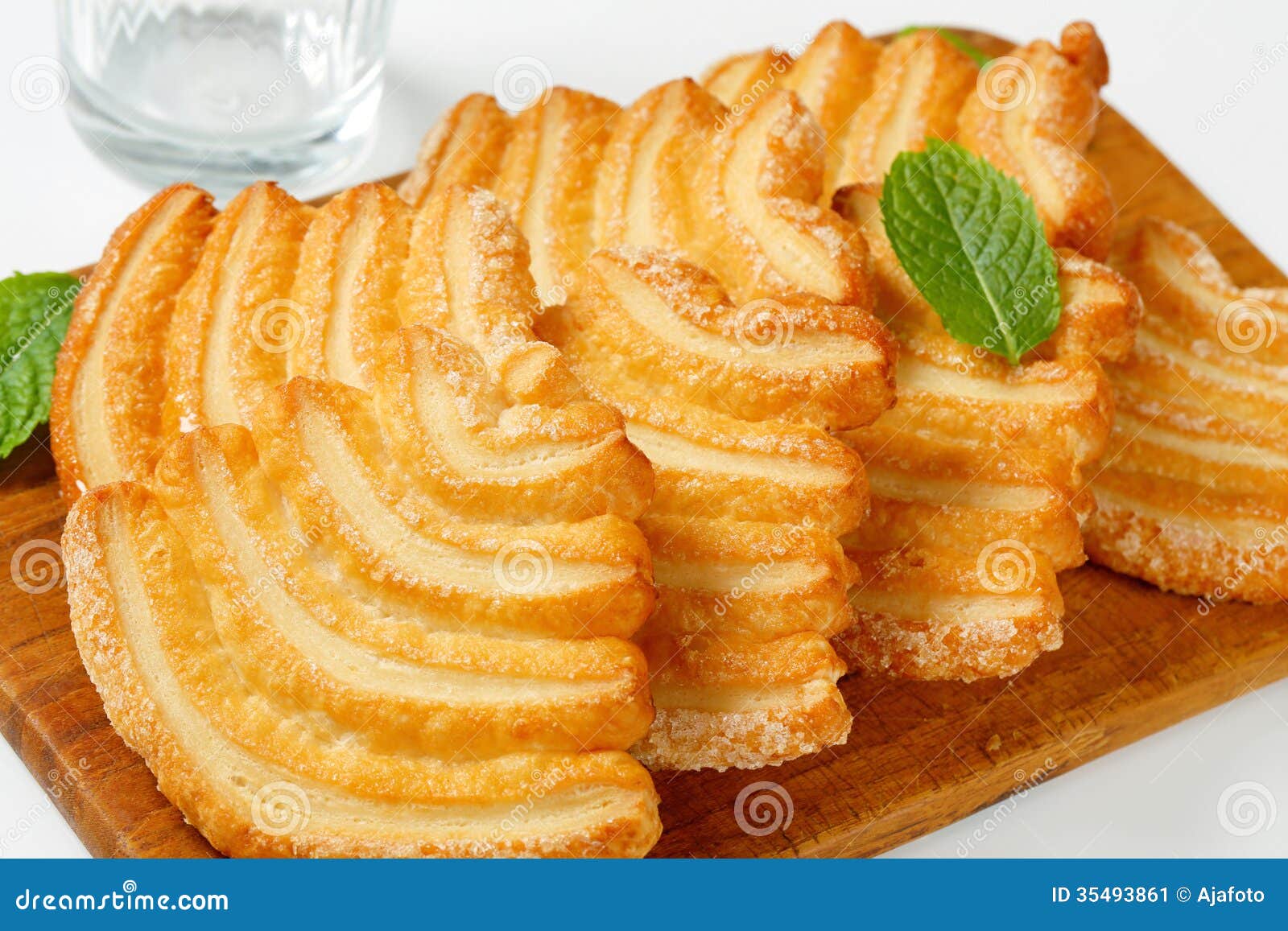 Italian Puff Pastry Palmine Pasta Sfoglia Closeup On The Plate ...