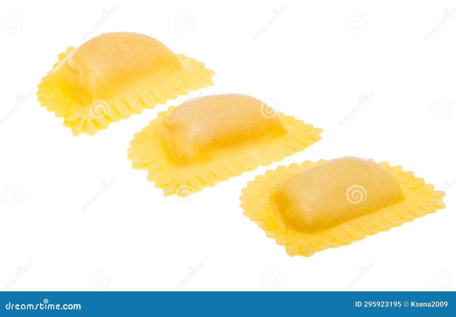 Italian ravioli isolated stock image. Image of food - 295923195