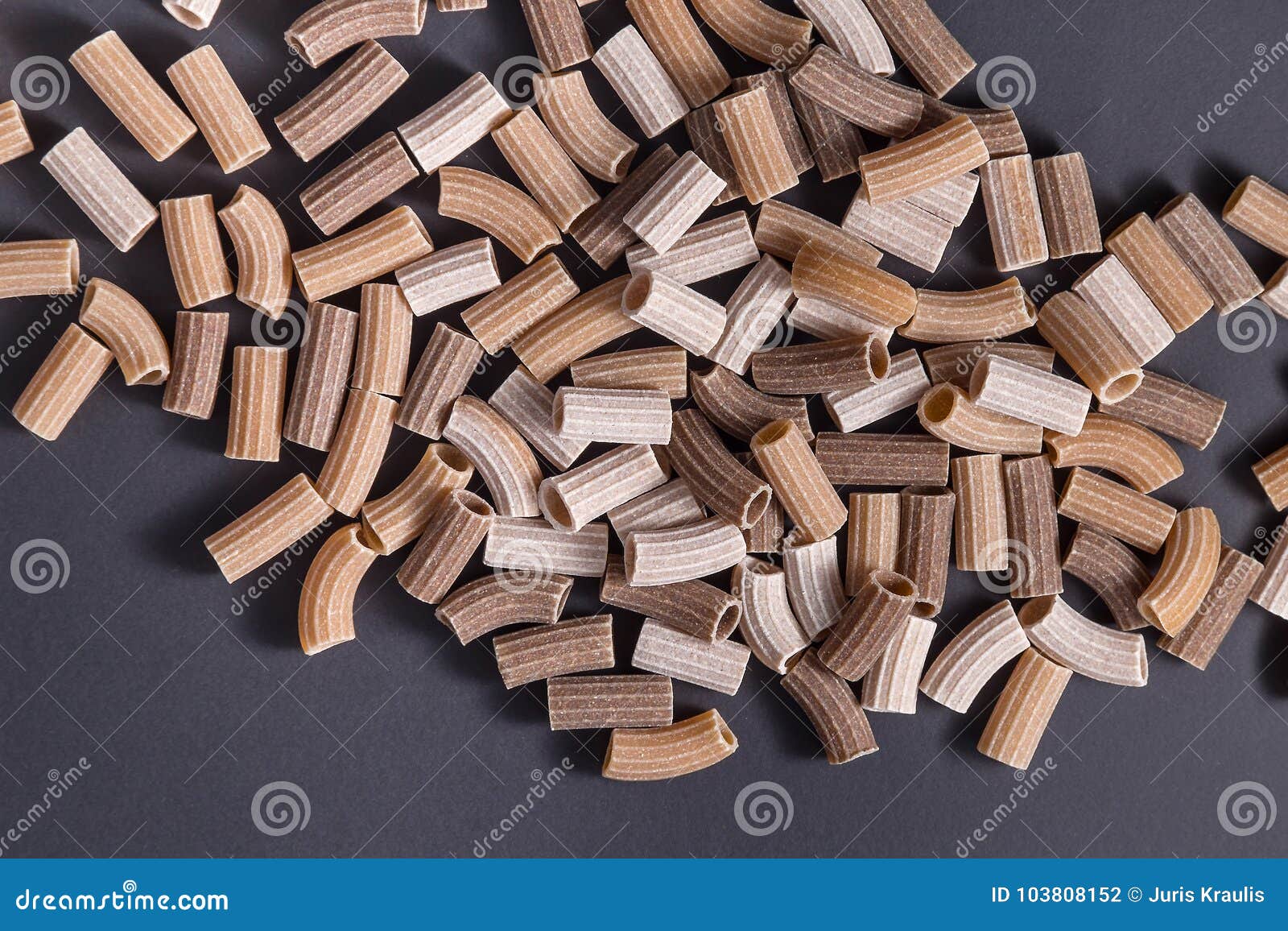 Italian Raw Colored Whole Wheat Pasta Stock Photo - Image of lunch ...