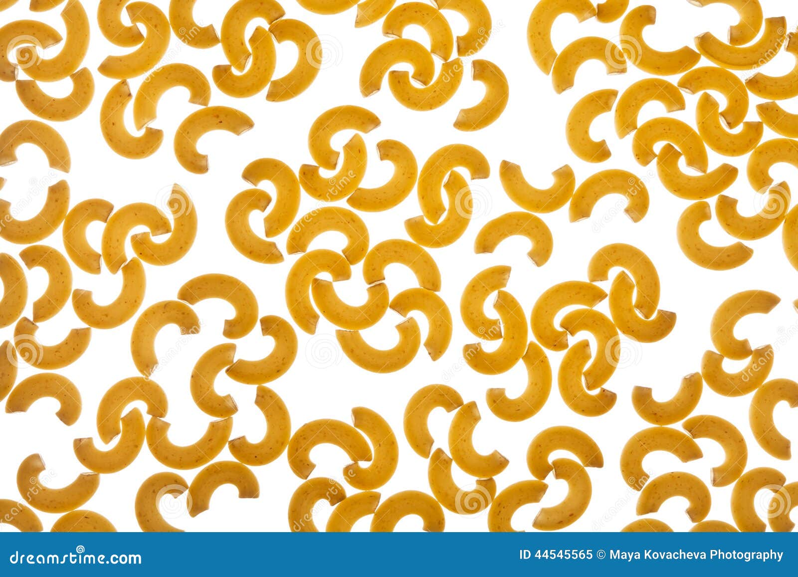 Italian Raw Pasta Cornetti Background Stock Image - Image of uncooked ...