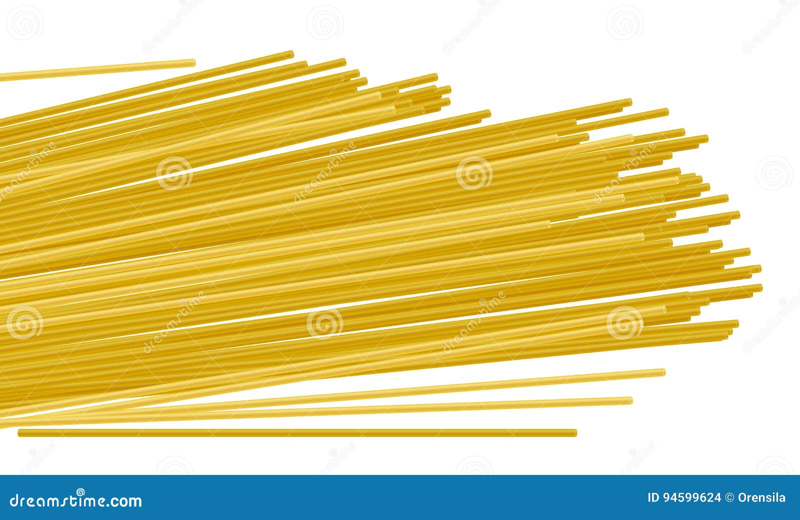 Italian Raw Pasta Spaghetti Realistic Vector Stock Vector ...