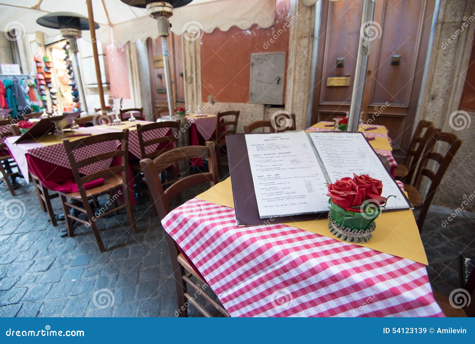 Italian restaurant editorial stock image. Image of white - 54123139