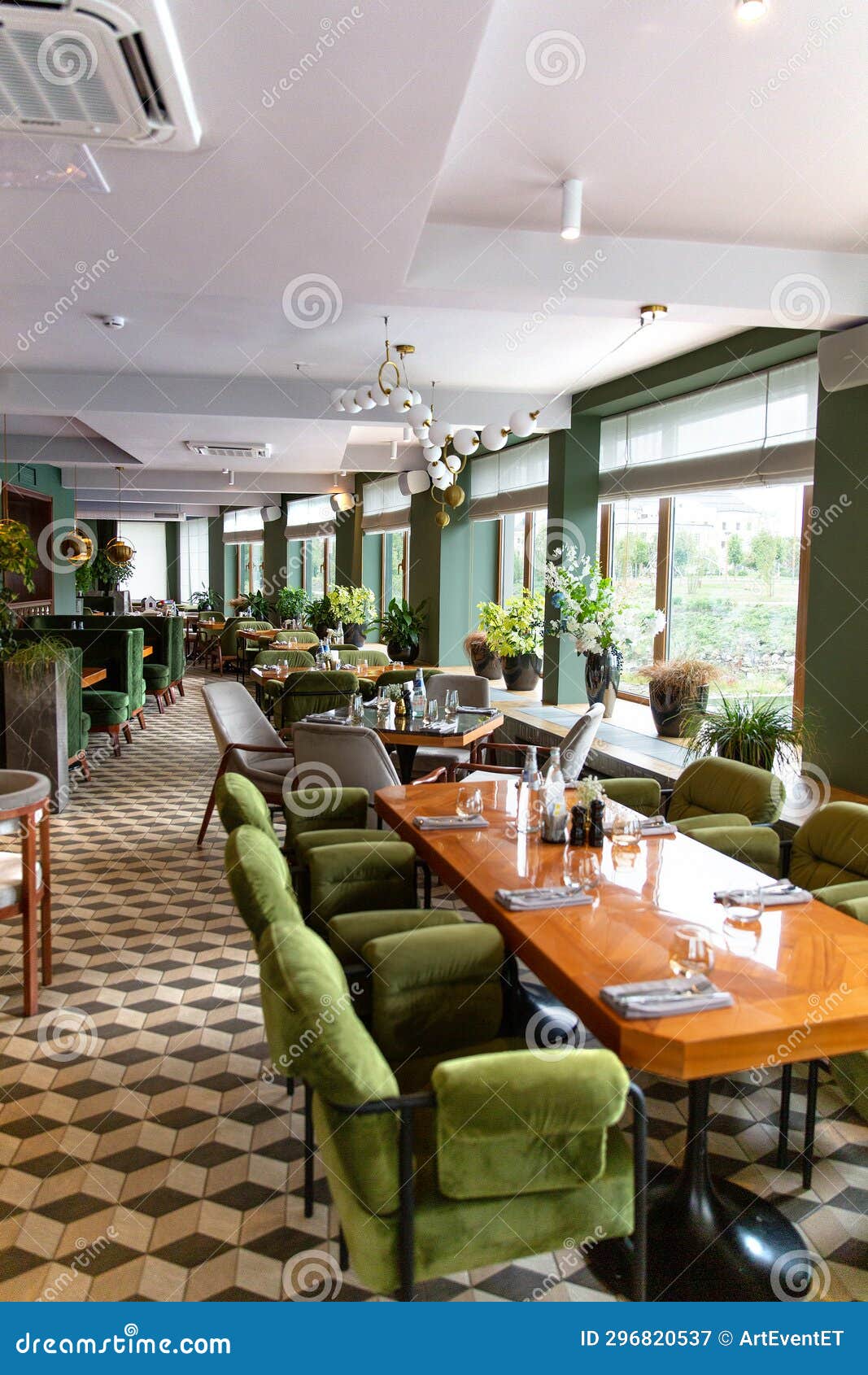 Italian Restaurant Interior in Modern Style Stock Image - Image of ...