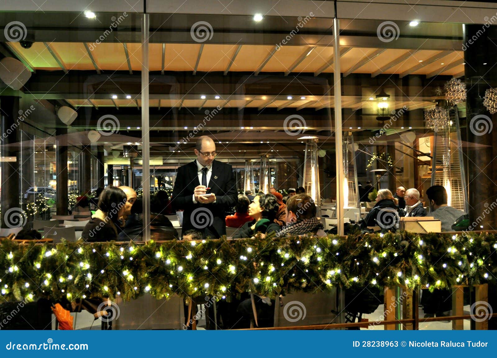 Italian Restaurant at Night , Florence, Italy Editorial Stock Photo ...
