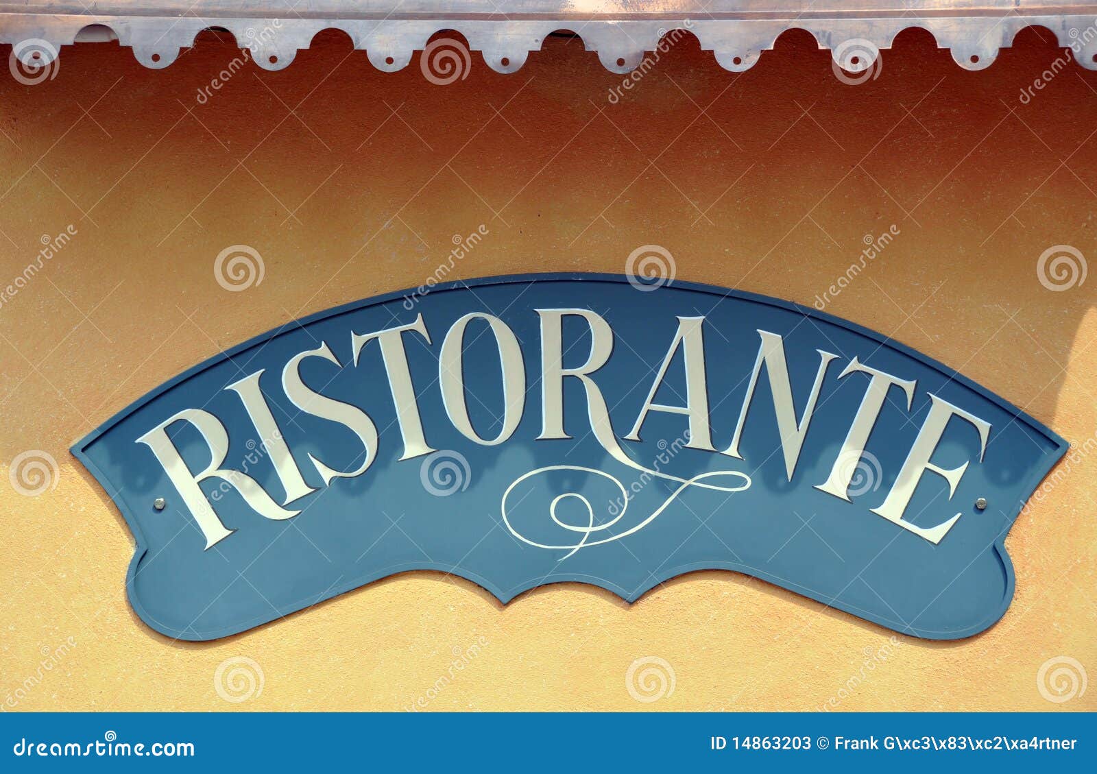 Italian Restaurant Sign with Room Stock Image - Image of restaurant ...