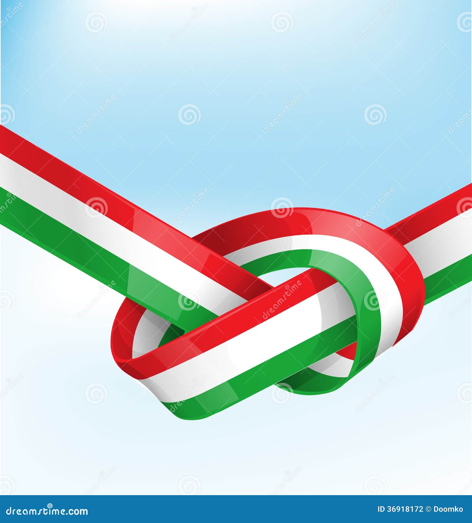 Italian Ribbon Flag Cartoon Vector | CartoonDealer.com #42192119