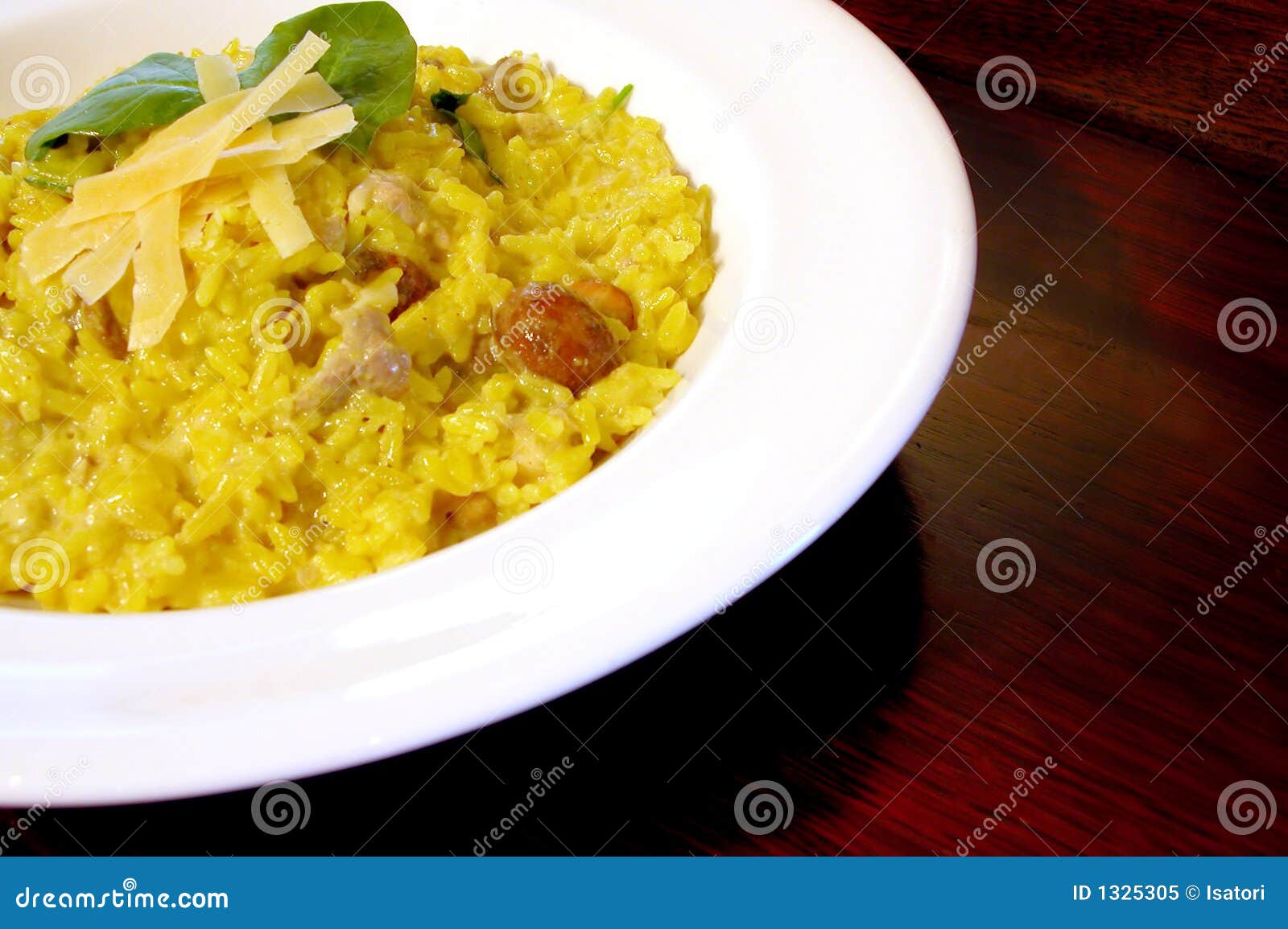 Italian Risotto stock image. Image of meat, gourmet, green - 1325305