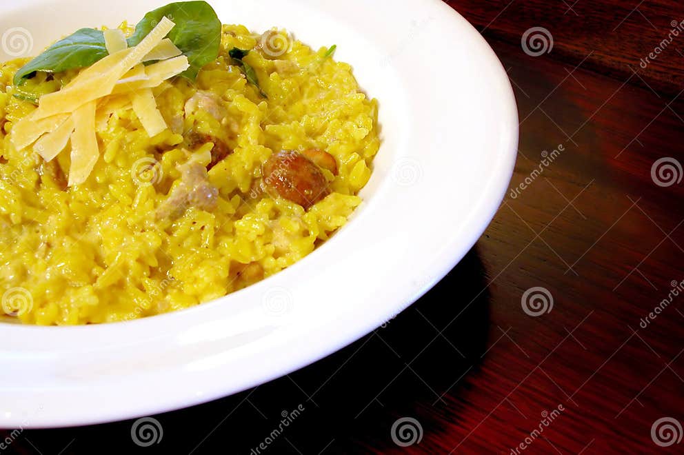 Italian Risotto stock image. Image of meat, gourmet, green - 1325305