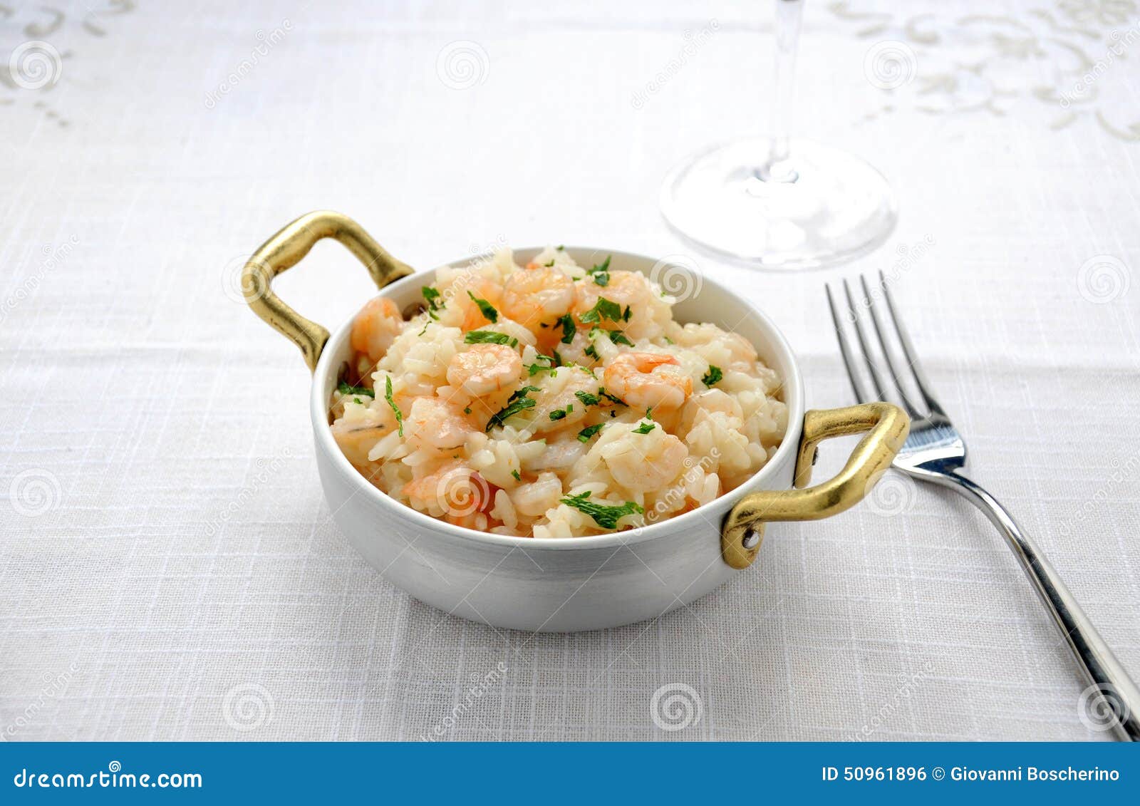 Italian Risotto with fish stock photo. Image of crustacean - 50961896
