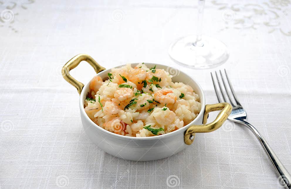 Italian Risotto with fish stock photo. Image of crustacean - 50961896